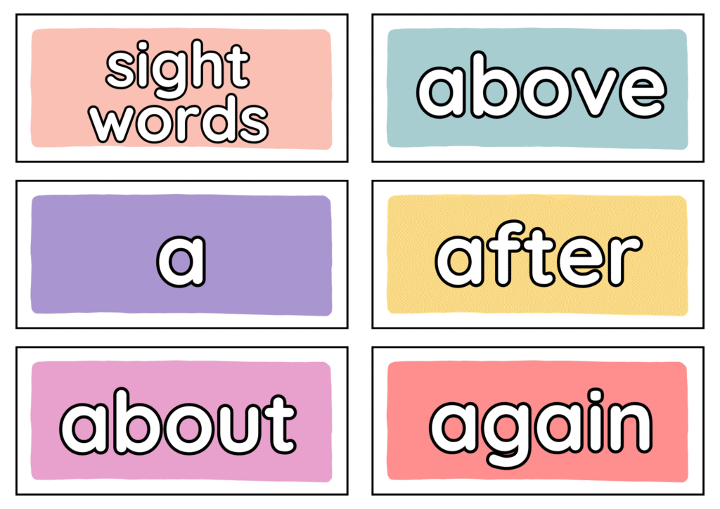 Sight Words Flashcards - Kaguro Ph