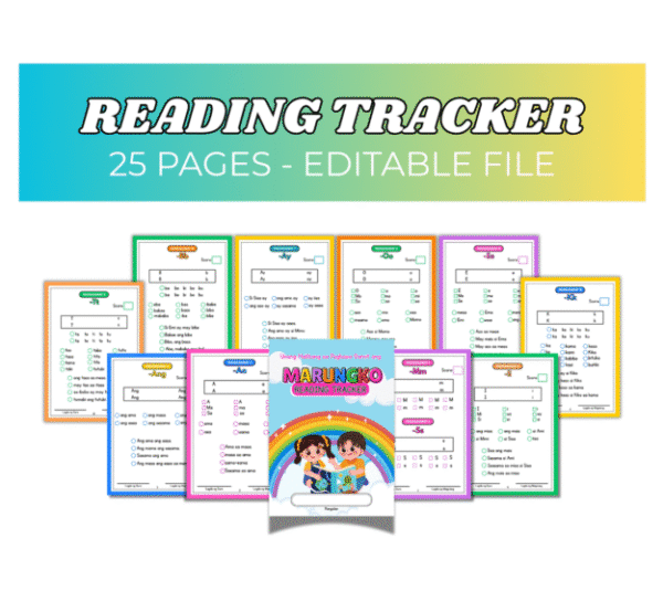 EDITABLE READING TRACKER – MARUNGKO APPROACH - Kaguro Ph