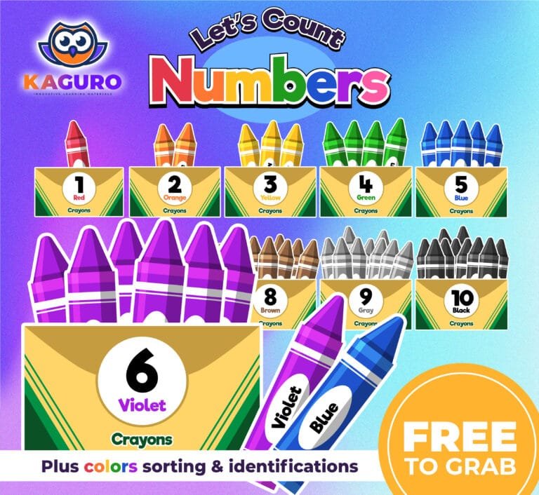 FREE – Counting Numbers – Crayon Themed - Kaguro Ph