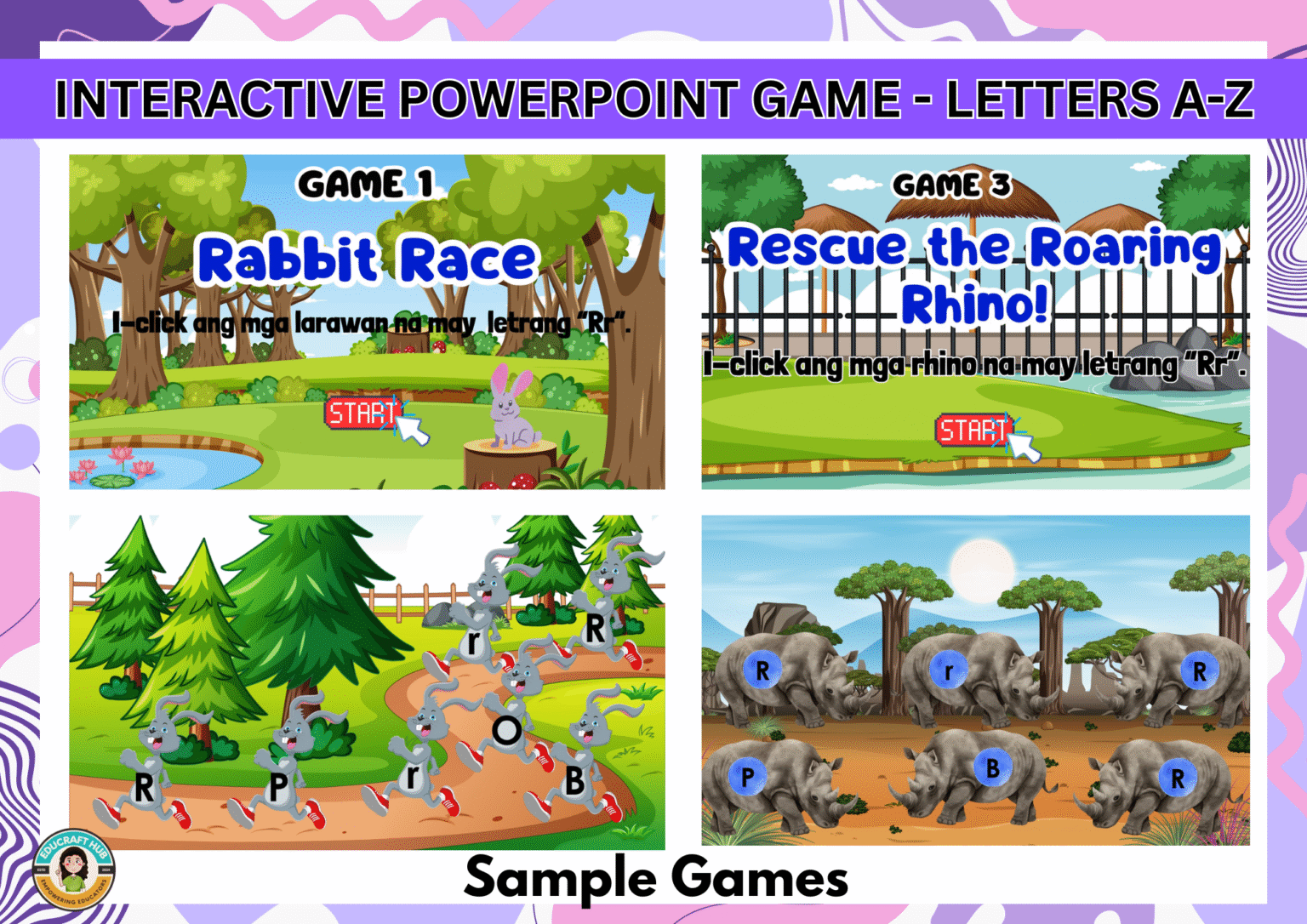 INTERACTIVE POWERPOINT GAMES – LETTER A-Z - Kaguro Ph