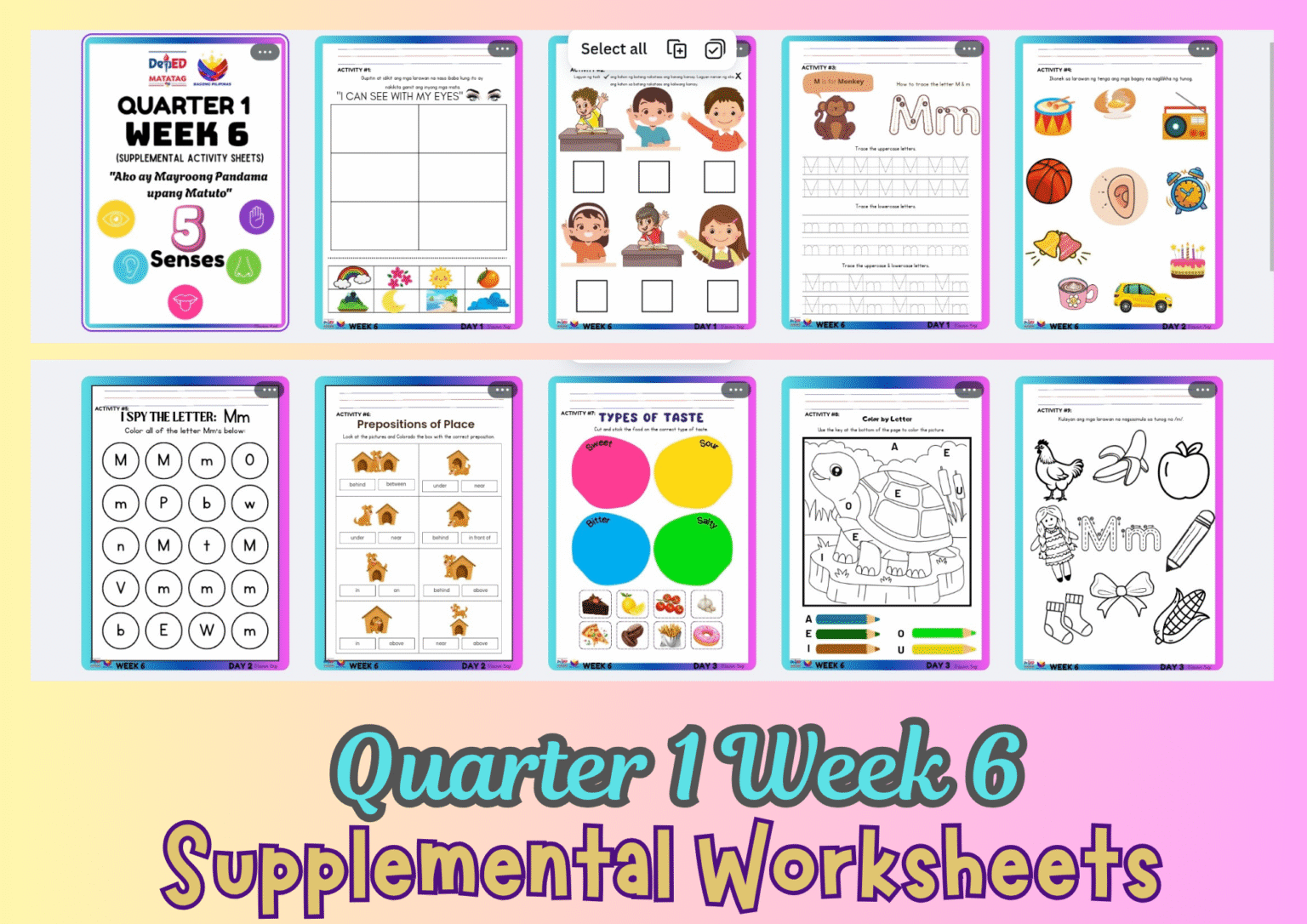 Quarter 1 Week 6 (Supplemental Worksheets) Matatag Based - Kaguro Ph