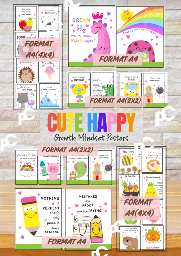 Cute Growth Mindset Posters - Kaguro Ph