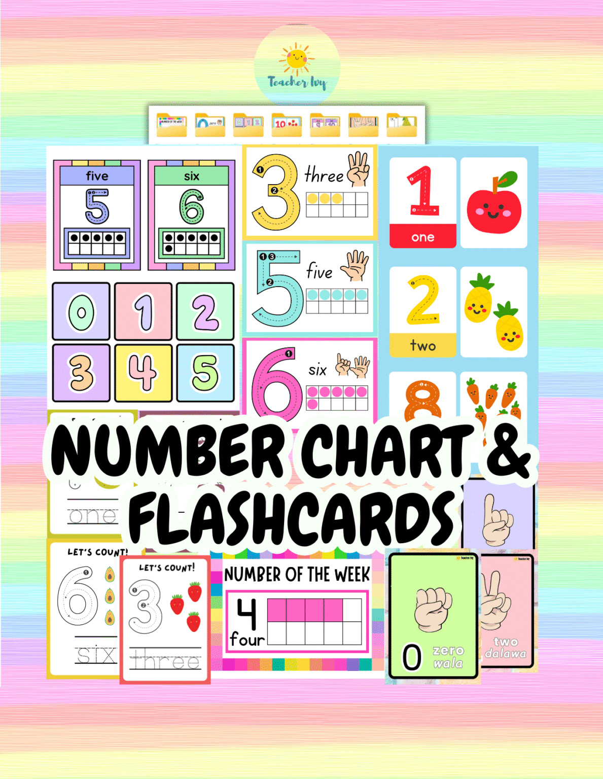 Number Charts & Flash Cards - Kaguro Ph