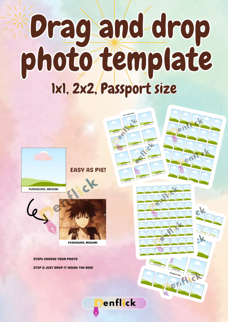 Drag-and-Drop Photo Template | Editable Layout for Quick Customization ...