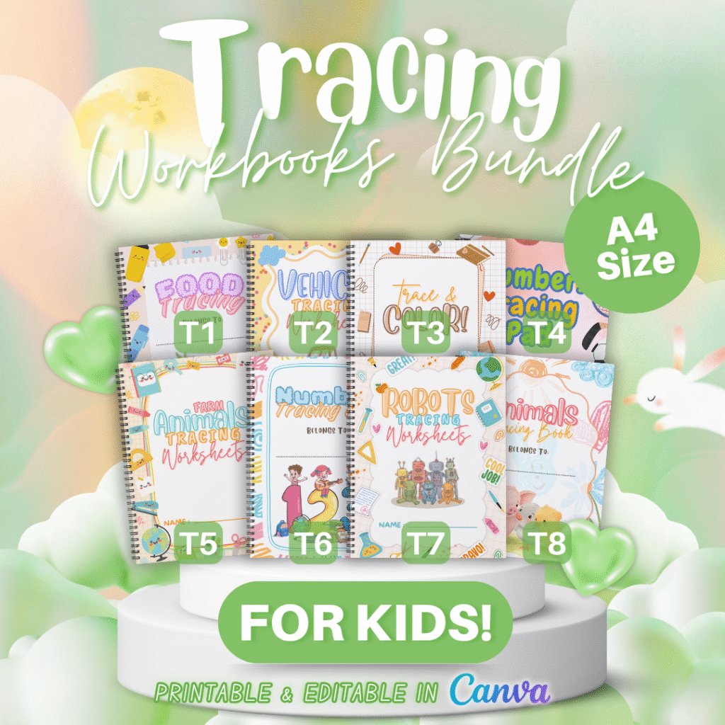 Tracing Workbook Bundle for Kids | Printable & Customizable with Resell ...