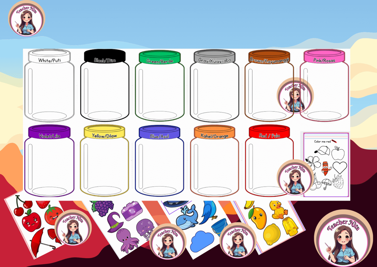 Color Discovery Charts For your kids with Free Coloring worksheet ...