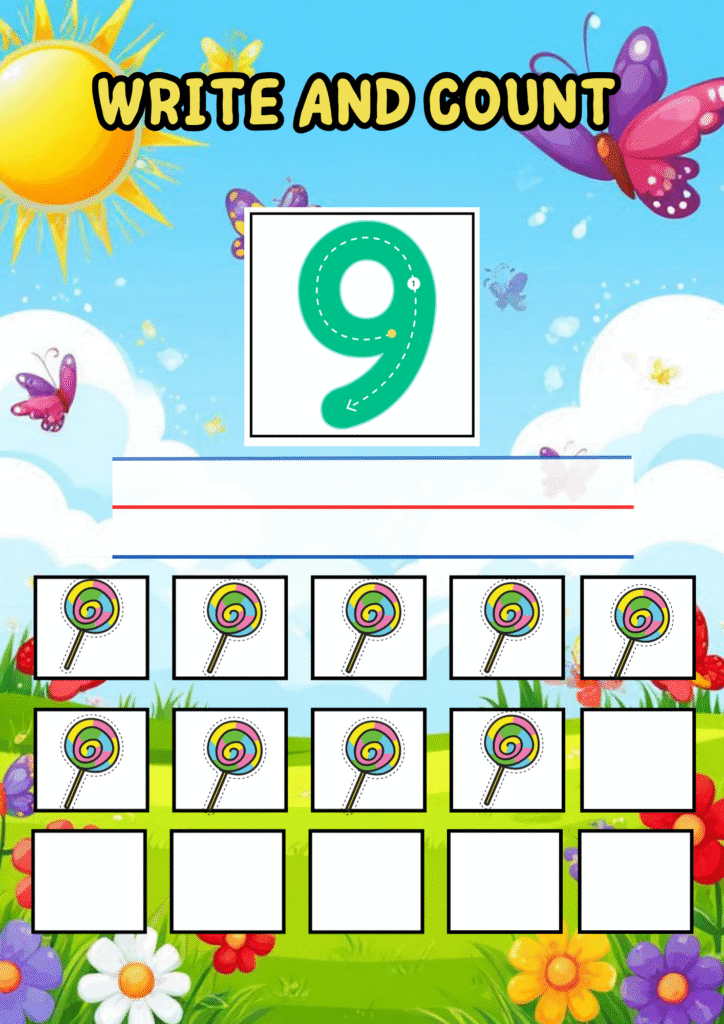 Number Chart 1–10 – Detachable & Writing Activity - Kaguro Ph