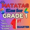 GRADE 1 MATATAG Quarter 1 – DLLs, PPTs, and Other Learning Materials ...