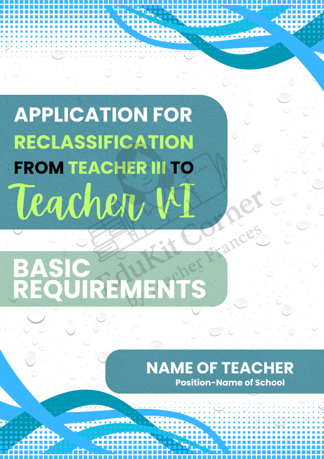 Reclassification of Teachers Folder Cover SY 2025-2026 with Tabbing ...