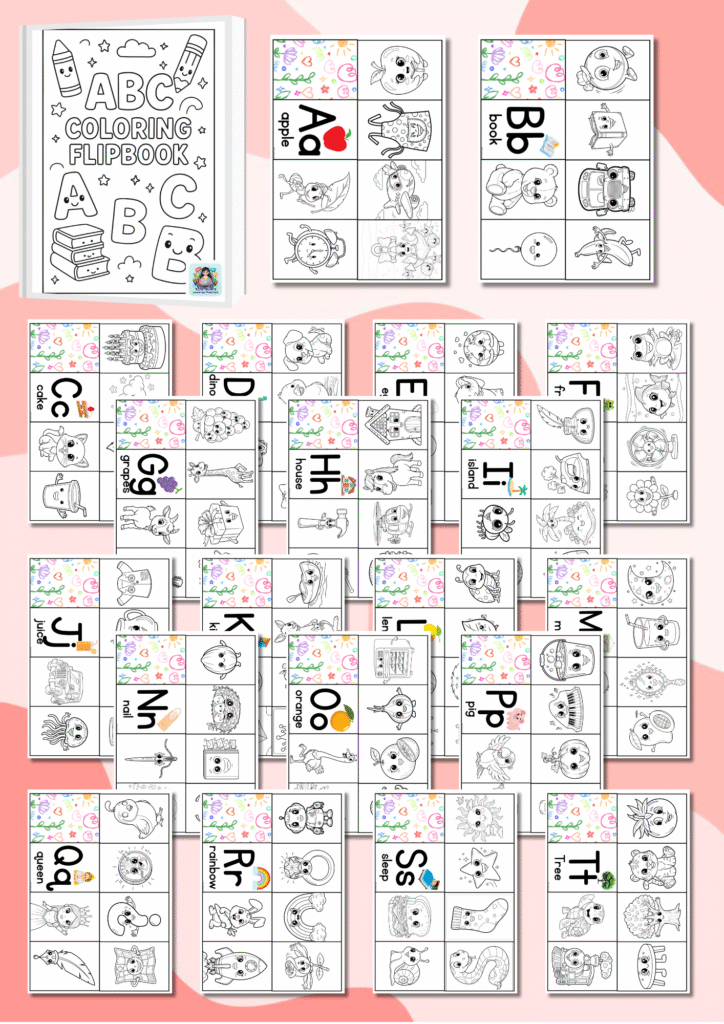 ABC Foldable Coloring Worksheet - Kaguro Ph