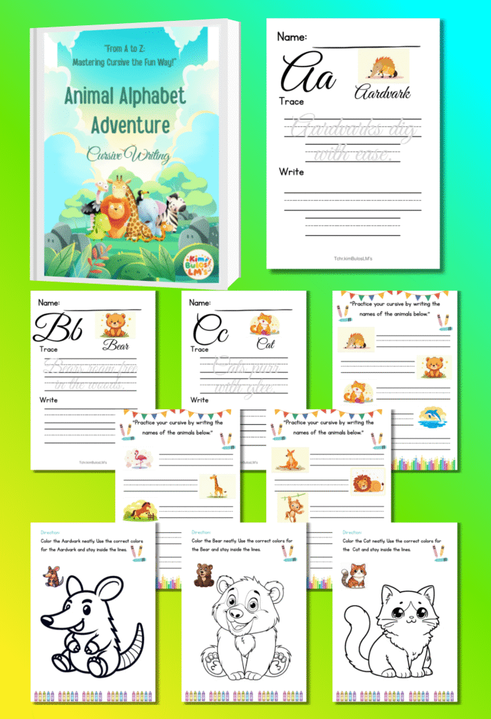 ABC Cursive Writing (58pages) - Kaguro Ph