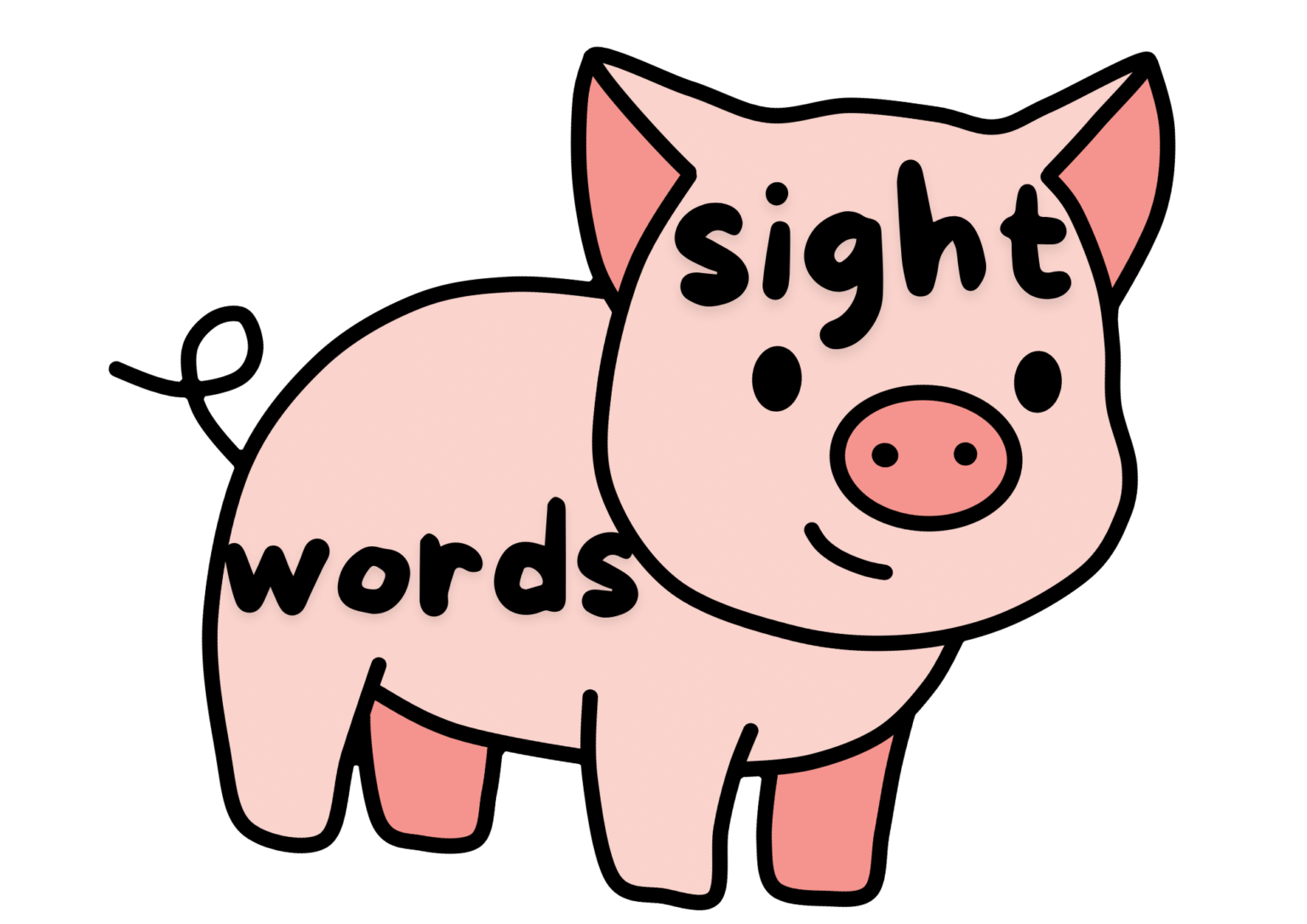 Sight words Pig Design - Kaguro Ph