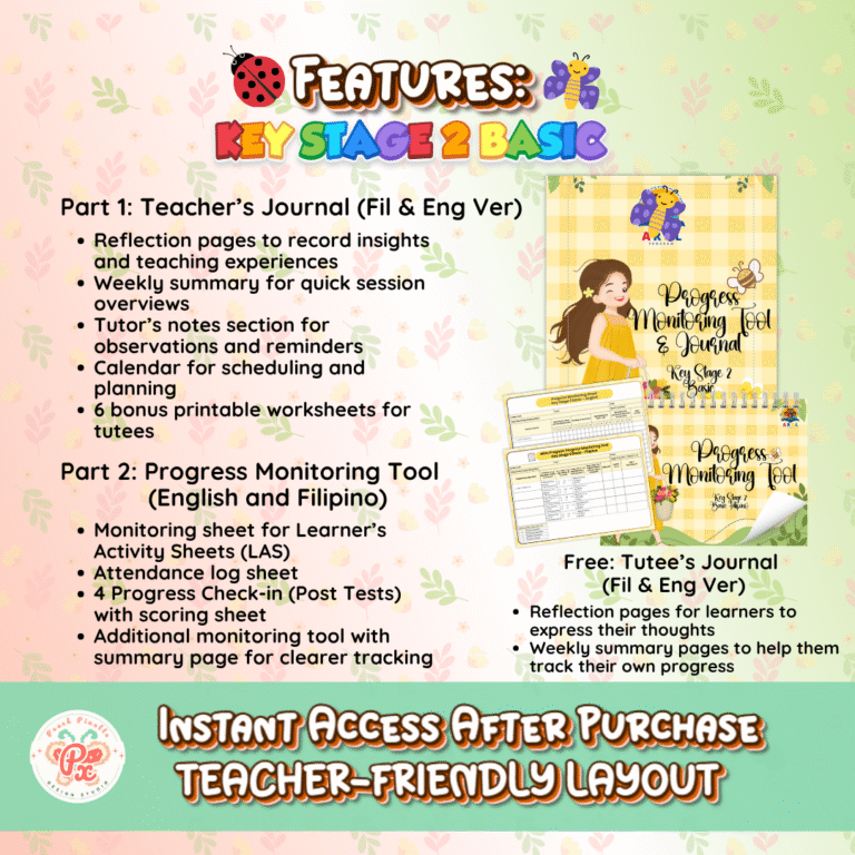Customized ARAL Program Progress Monitoring Tool and Tutor’s Journal I ...