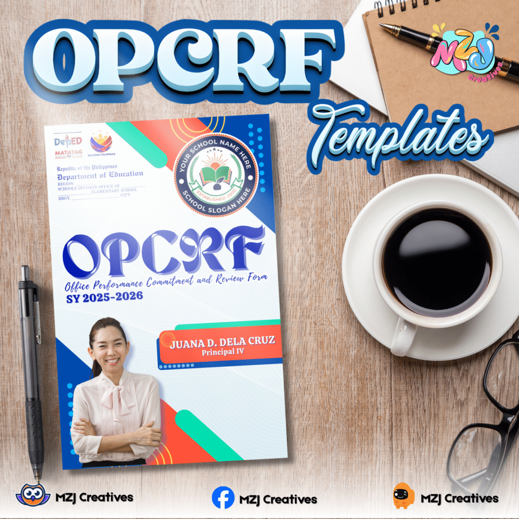 Editable OPCRF Template Bundle for Principals – 6 Themed Office ...