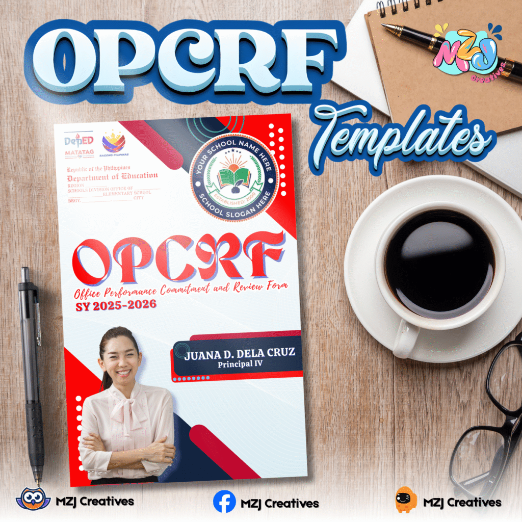 Editable OPCRF Template Bundle for Principals – 6 Themed Office ...