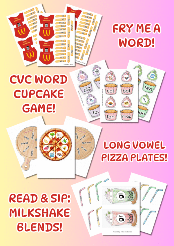 Fun Food Phonics Bundle – Interactive Reading Games for Kids - Kaguro Ph