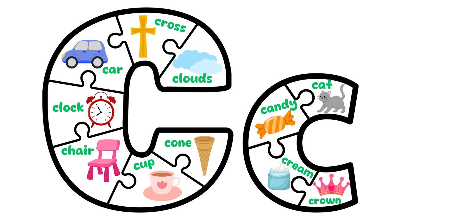 BIG PUZZLE LETTERS FROM A TO Z (CONTAINING PICTURES OF OBJECTS THAT ...