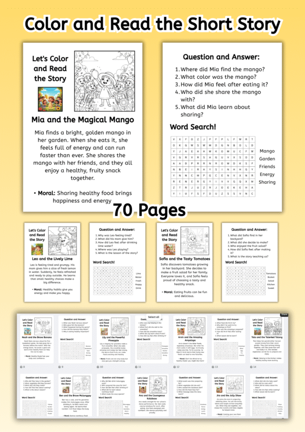 Color and Read the short stories (70 Pages) - Kaguro Ph