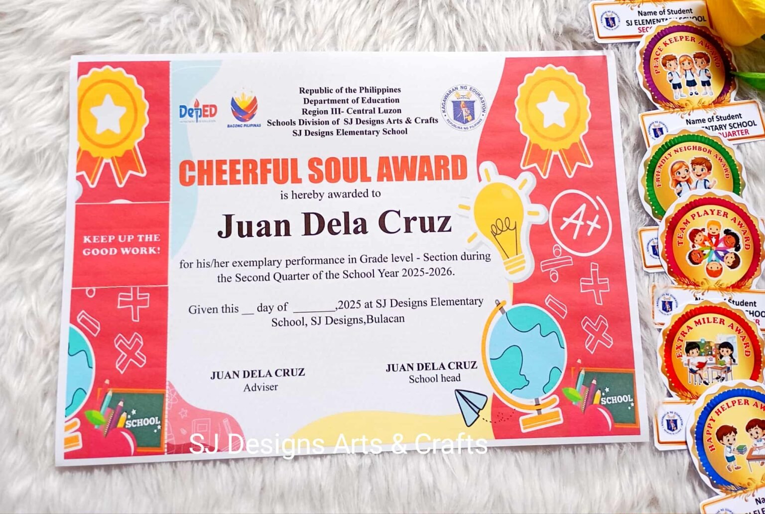 CHARACTER AWARD CERTIFICATES AND RIBBONS FOR KINDER TO GRADE 3 - Kaguro Ph