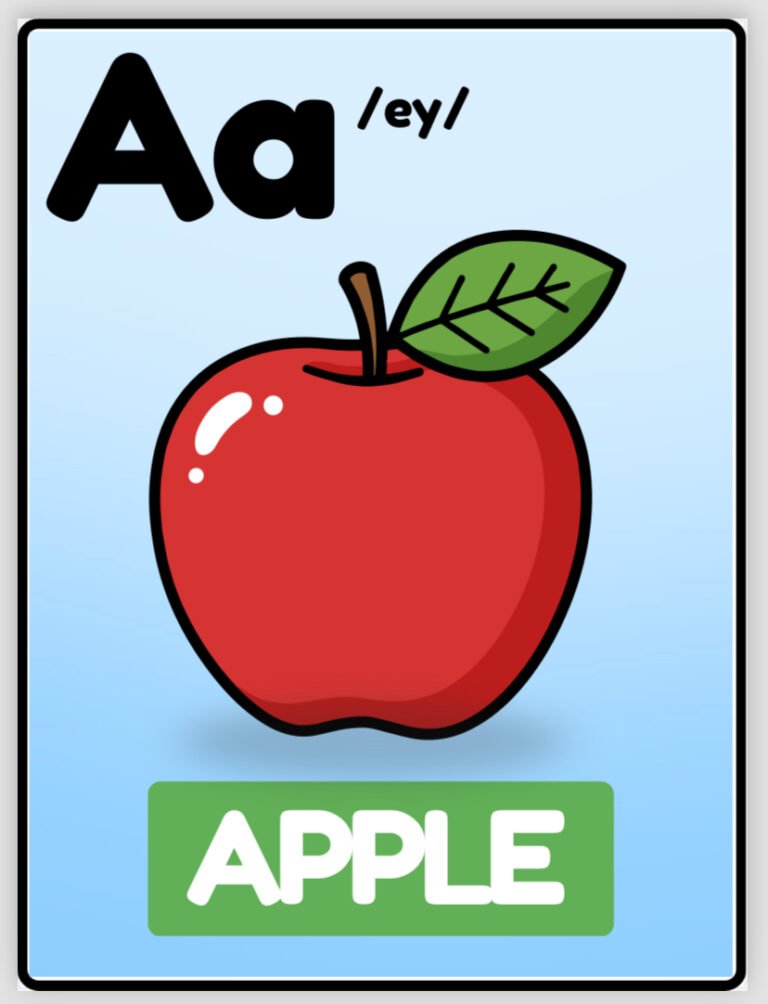 Printable Alphabet Flashcards (A–Z) – 6×8 cm - Kaguro Ph