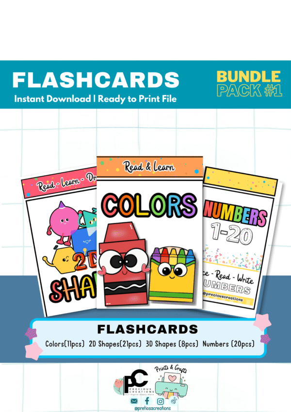 Flashcards Bundle #1 for Toddlers & Preschoolers | Printable Early ...