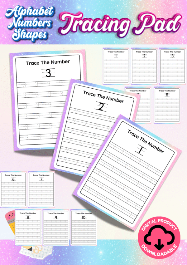 Tracing Letters, Numbers, and Shapes Workbook - Kaguro Ph