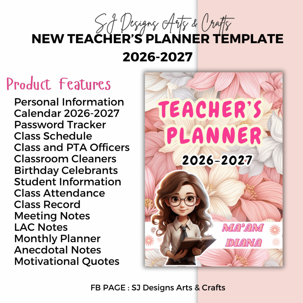 PINK TEACHER’S PLANNER 2026-2027 - Kaguro Ph