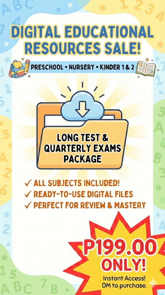 Preschool Test Papers (all Subjects) - Kaguro Ph
