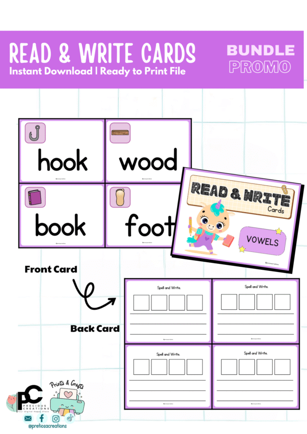 Phonics Awareness Bundle – Read & Write Cards | Interactive Visual ...
