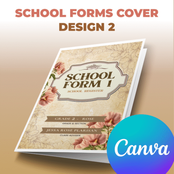 Design 2 – School Form Cover Design – Editable in Canva - Kaguro Ph