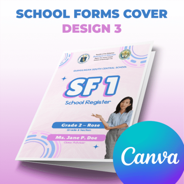 Design 3 – School Form Cover Design – Editable in Canva - Kaguro Ph