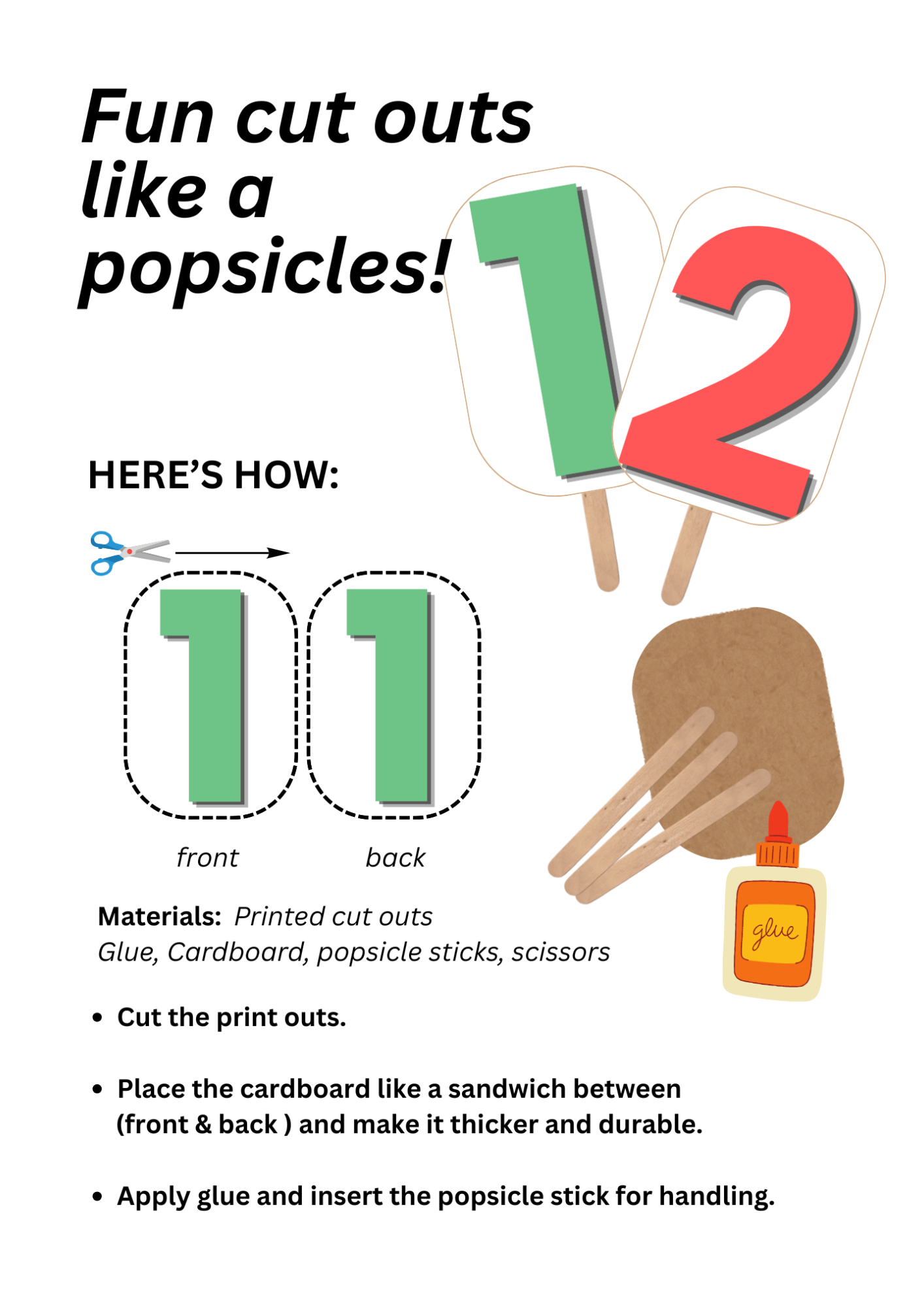 Fun with Numbers Like a Popsicle – Craft & Learn! - Kaguro Ph
