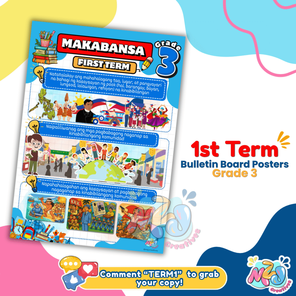 Grade 3 First Term Bulletin Board Poster Set | Updated Budget of Work ...