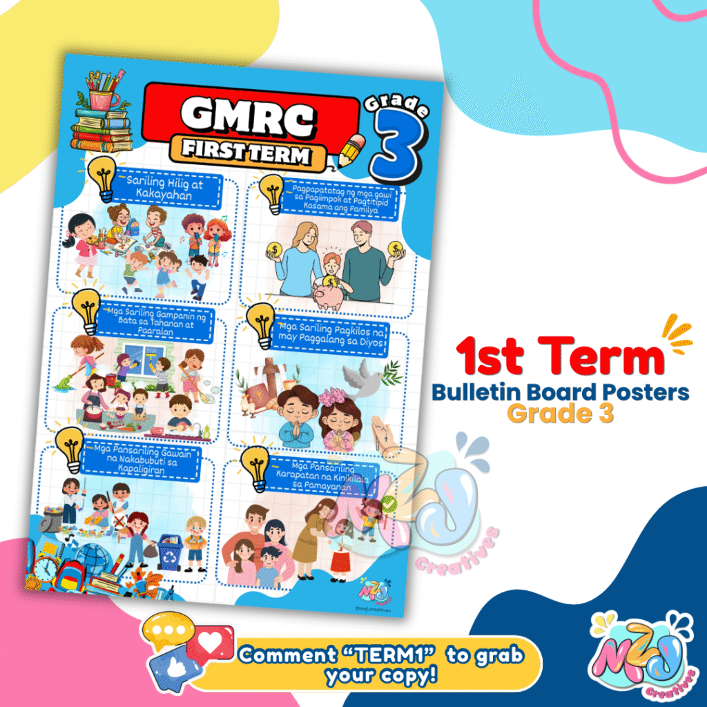 Grade 3 First Term Bulletin Board Poster Set | Updated Budget of Work ...