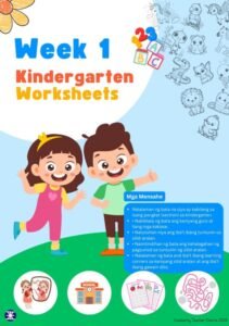 Kindergarten Term 1 Week 1 Worksheets - Kaguro Ph