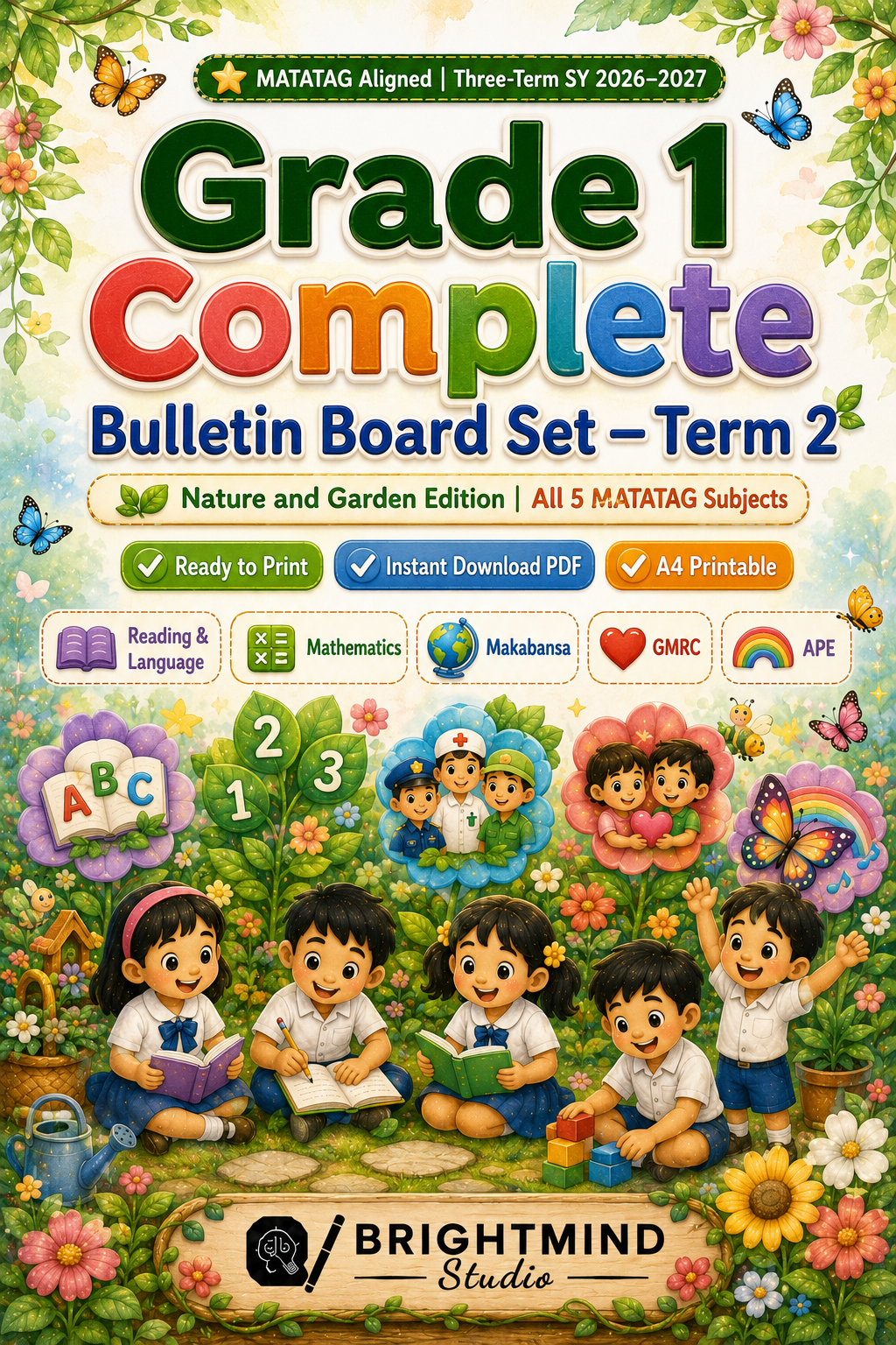 Grade 1 Complete Bulletin Board Set | Term 2 | Nature and Garden ...
