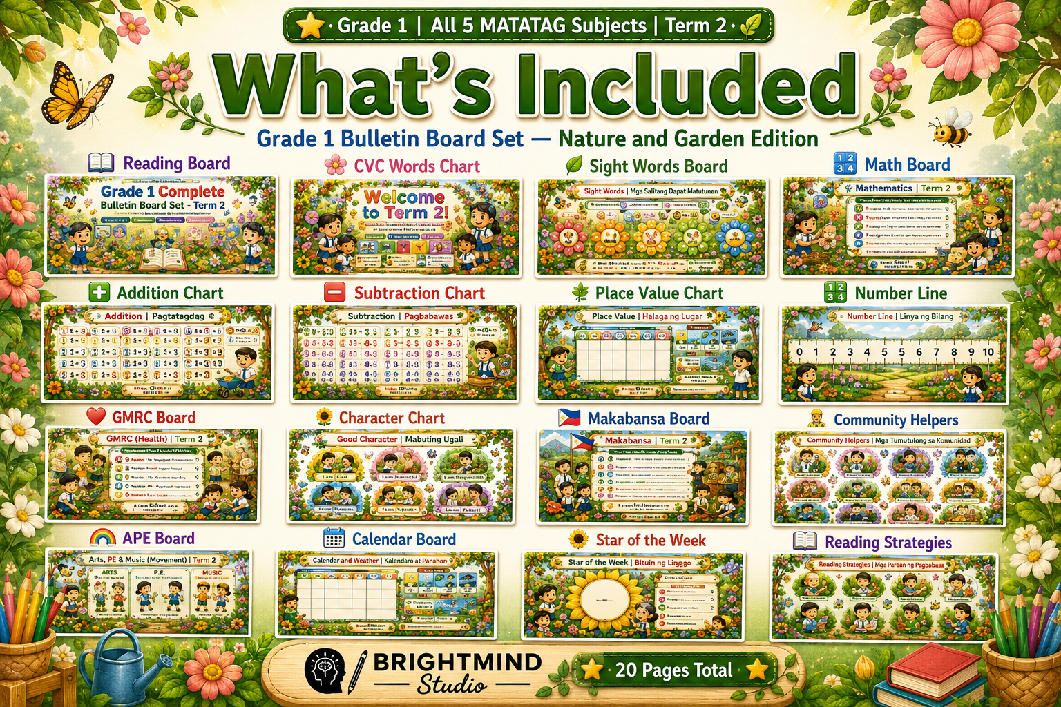 Grade 1 Complete Bulletin Board Bundle | All 3 Terms | MATATAG Aligned ...