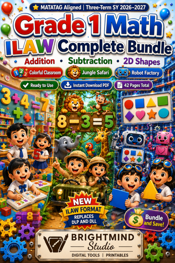 Grade 1 Math ILAW Complete Bundle | Addition Subtraction 2D Shapes ...