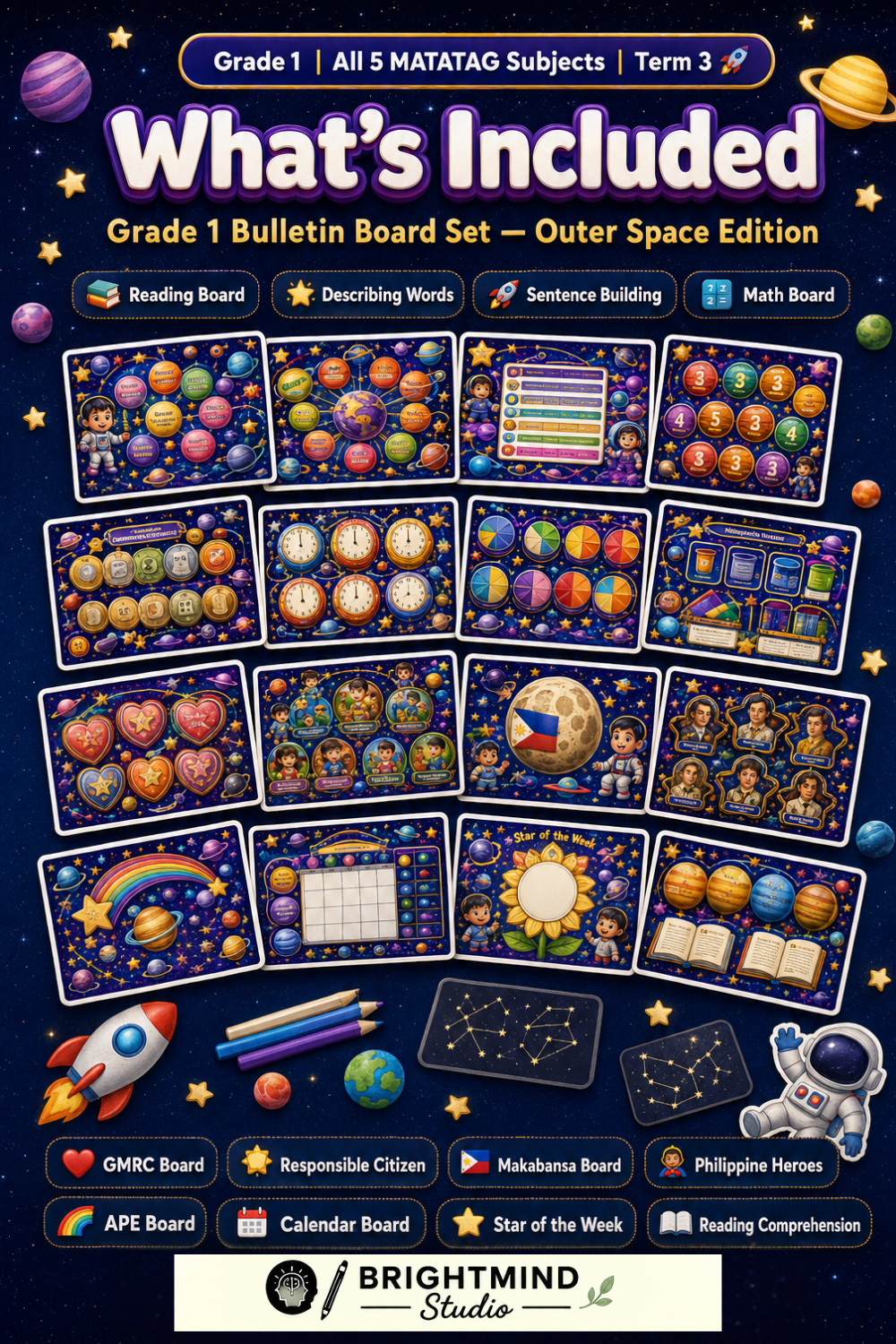 Grade 1 Complete Bulletin Board Bundle | All 3 Terms | MATATAG Aligned ...