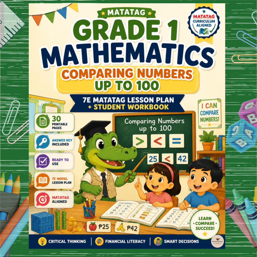 Grade 1 Math Lesson Plan – Comparing Numbers Up to 100 (7E MATATAG ...