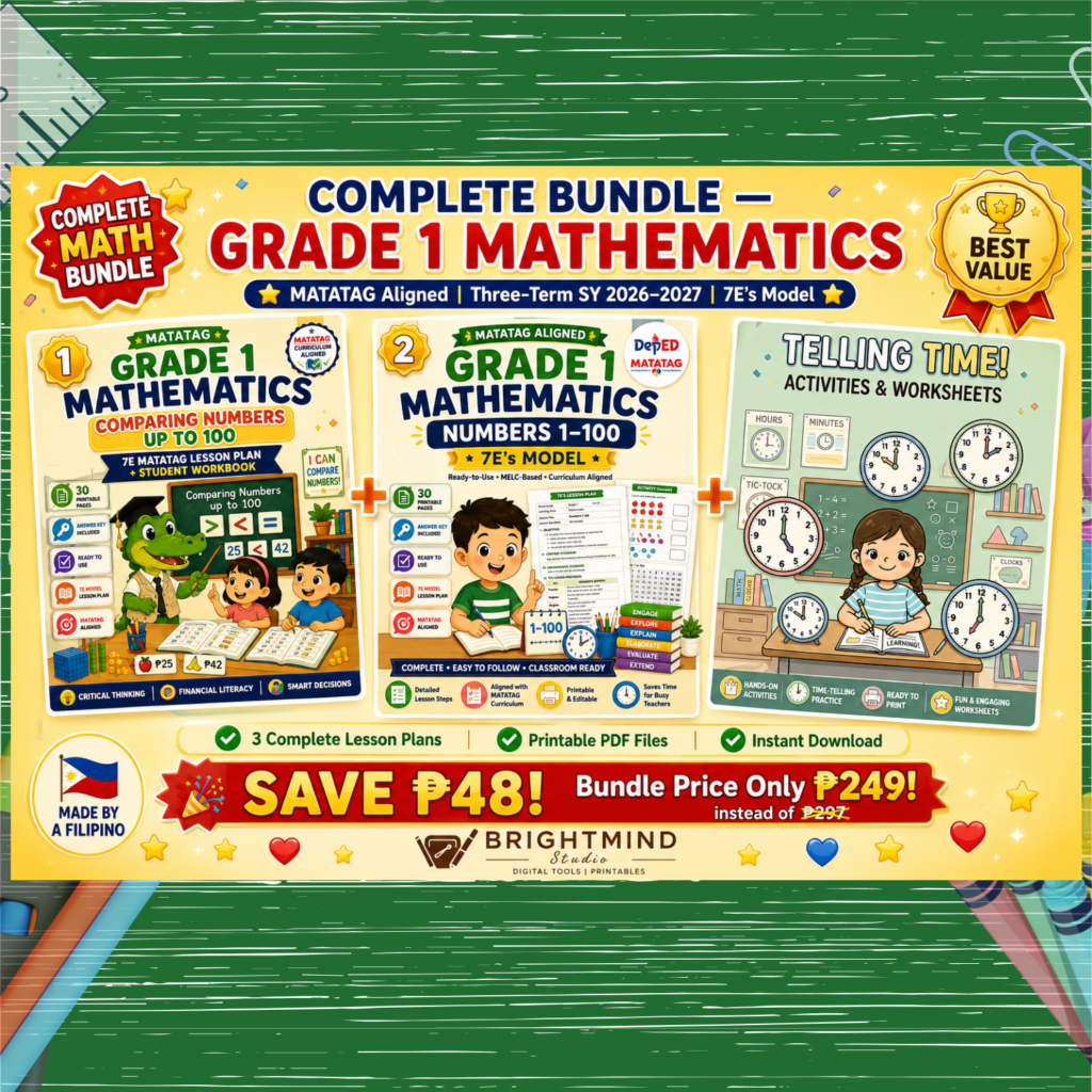 Grade 1 Mathematics COMPLETE Bundle – Comparing Numbers + Numbers 1-100 ...