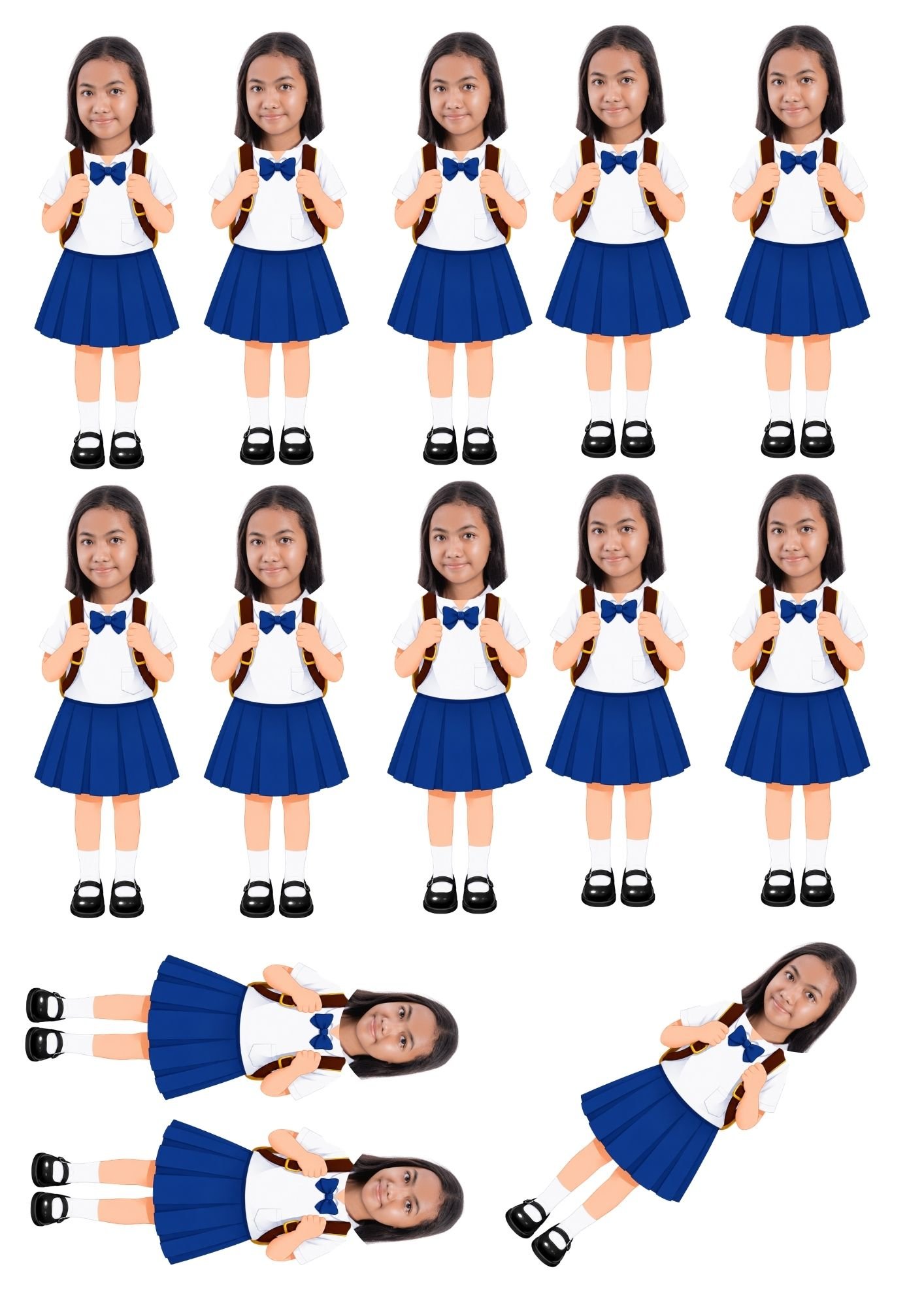 Kid Template and Name Tag for Kinder to High School Canva Editable Link ...