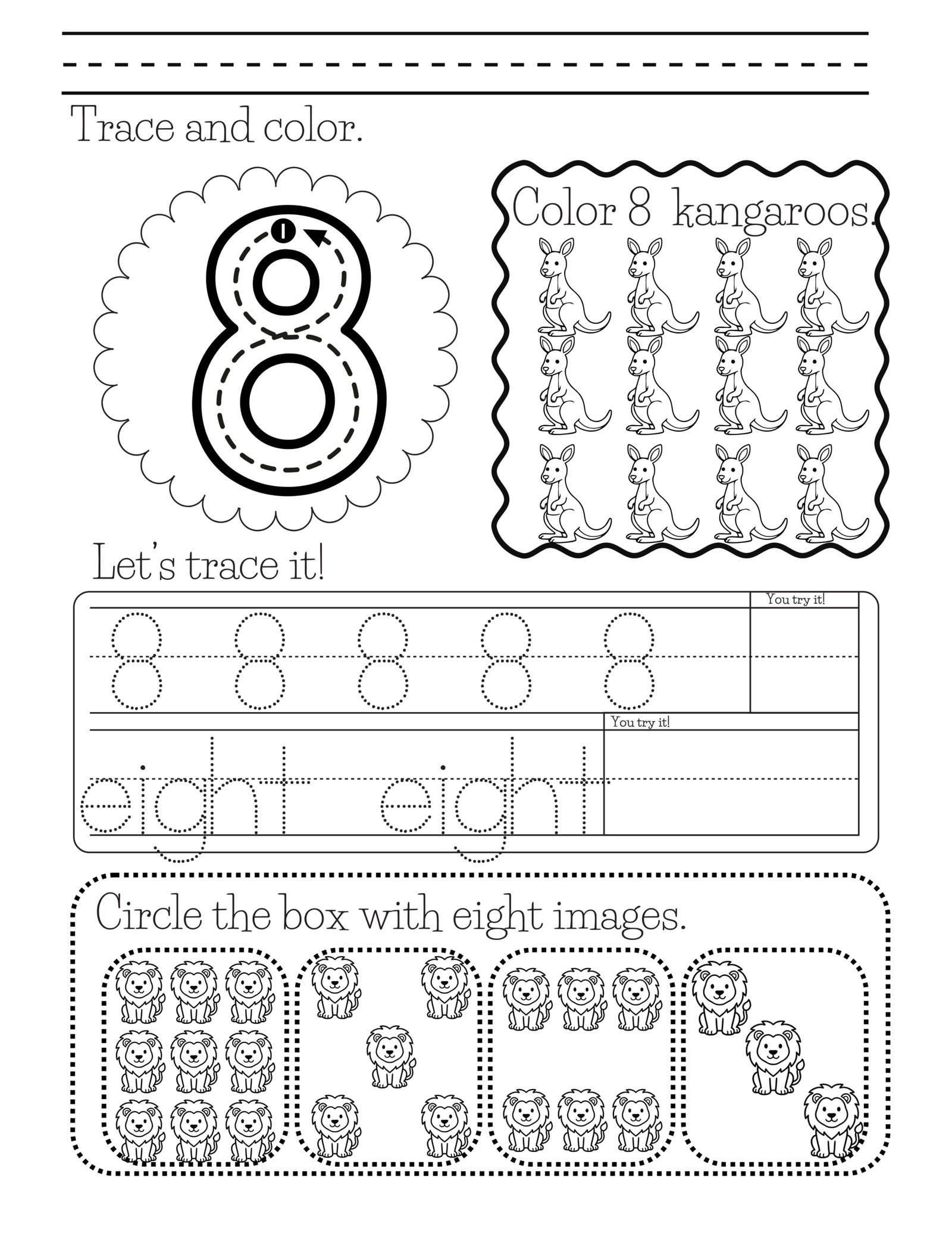 NUMBERS 1-10 worksheets - Kaguro Ph